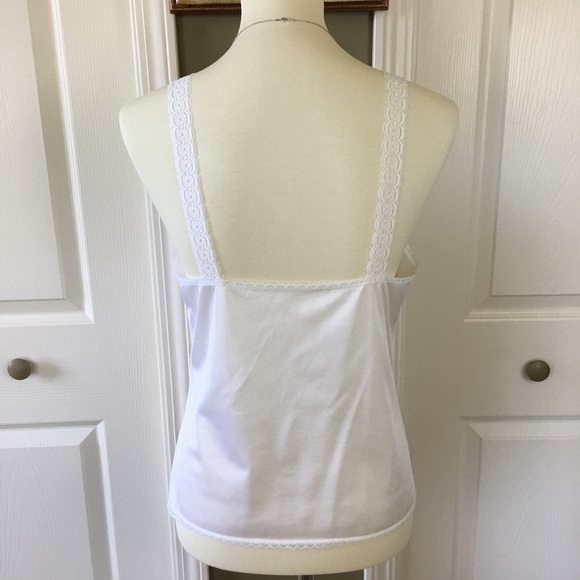 Intimates & Sleepwear | Camisole White Loose Fitting Lace Trim Price ...